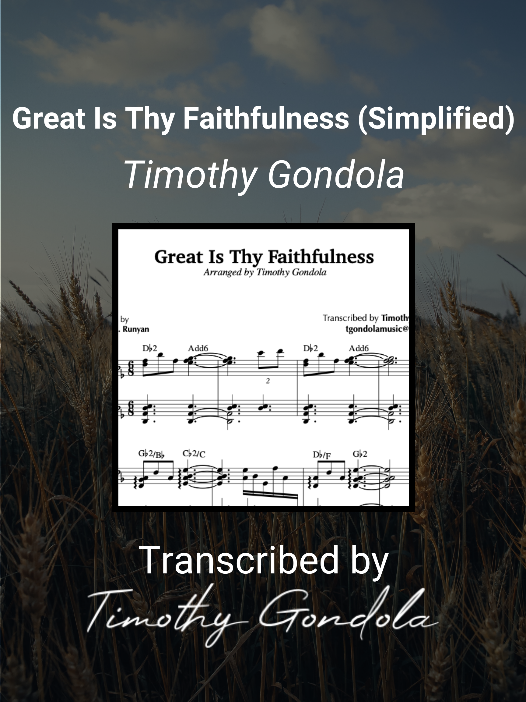 [Timothy Gondola] Great Is Thy Faithfulness — Gondola Music