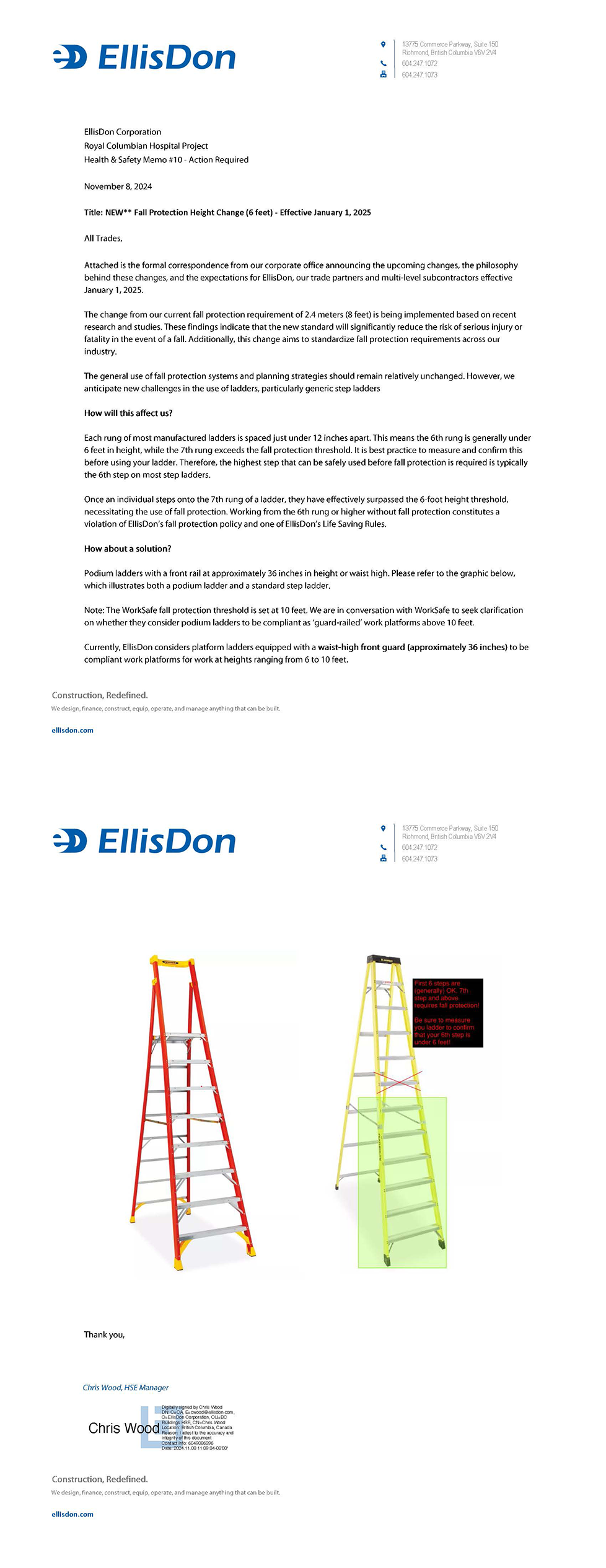 New Fall Protection Height Requirement from Ellis Don Takes Effect ...