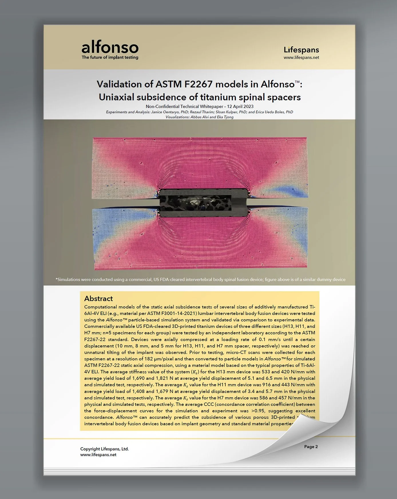 Publications — Lifespans, Ltd.