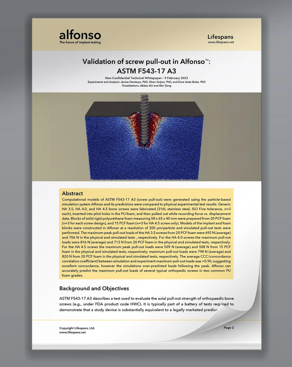 Publications — Lifespans, Ltd.