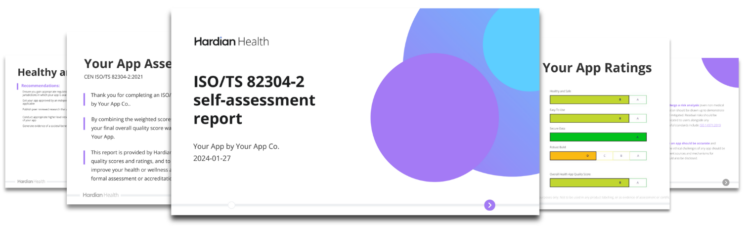 Free ISO/TS 82304-2 health app assessment — Hardian Health