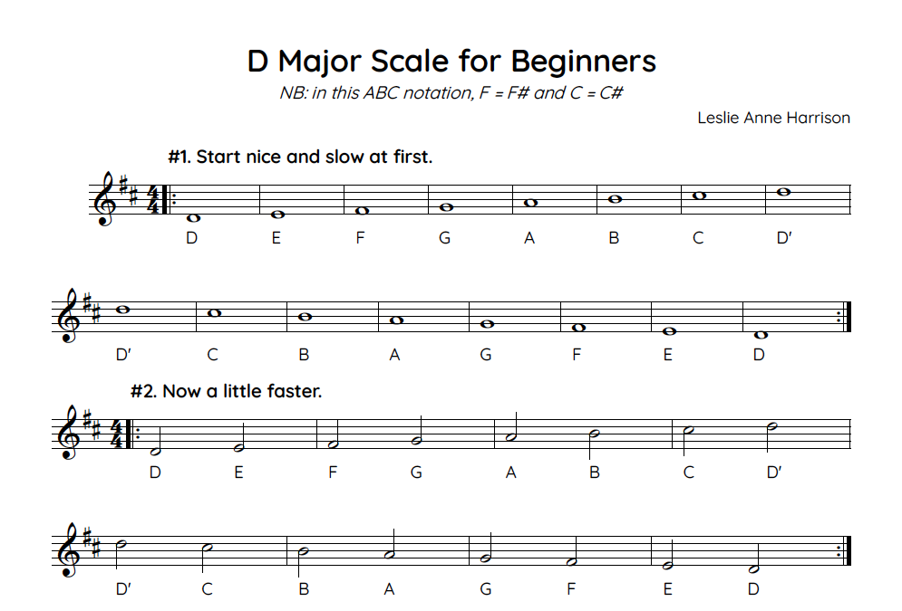D Major Scale
