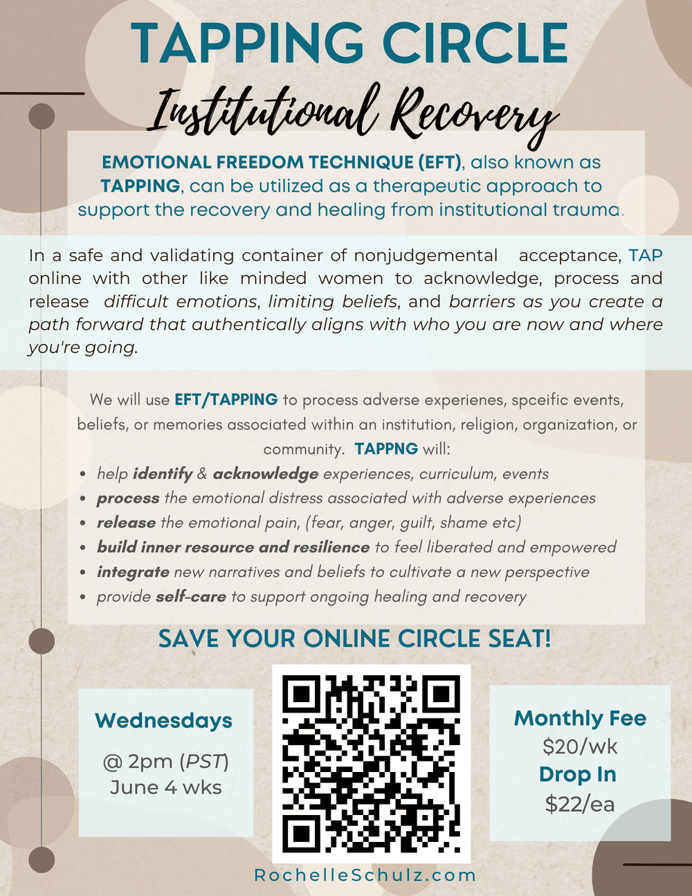 EFT TAPPING CIRCLE — Rochelle Schulz EFT/Tapping