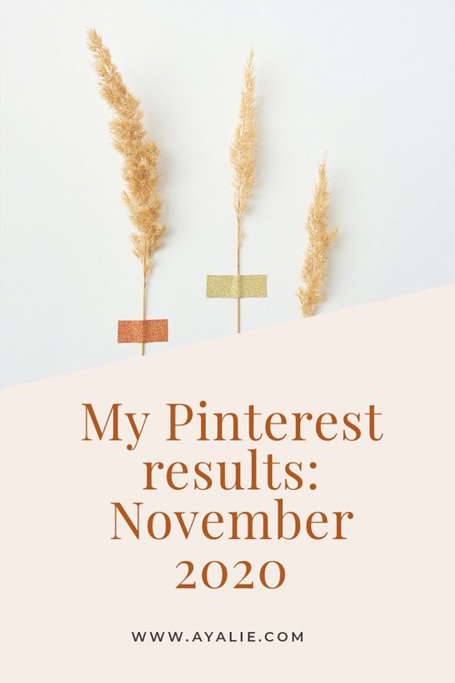 Behind the scenes look at my Pinterest results (November 2020) — Ayalie