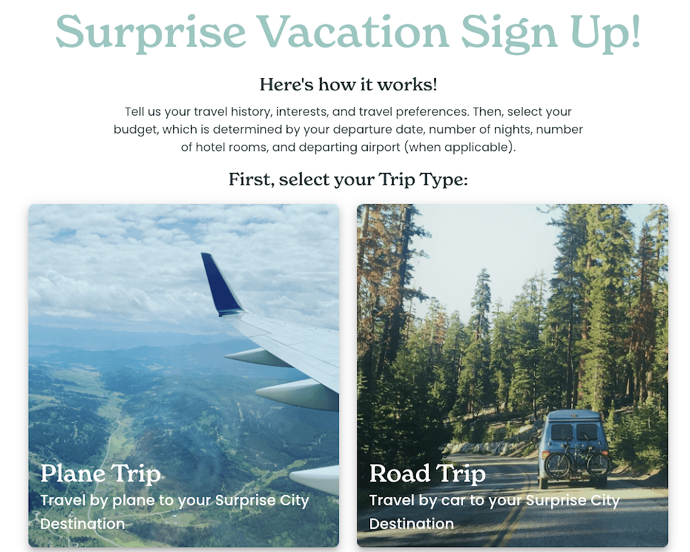 The Pre-Trip Survey — Pack Up + Go
