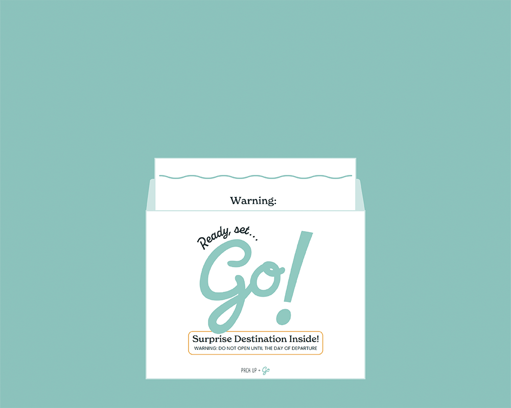 Surprise Trip Envelope — Pack Up + Go