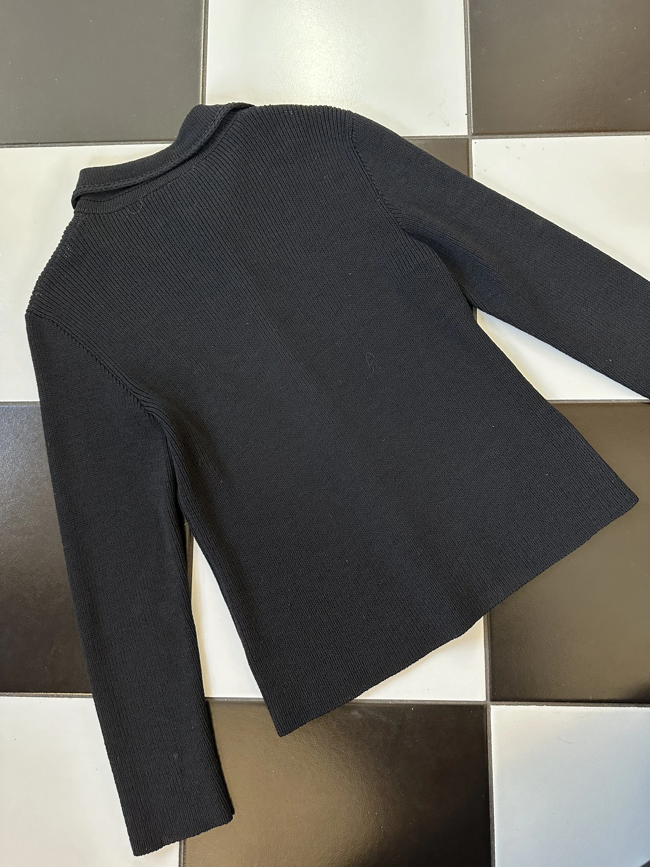 Vintage 1970s Knits 'n Bits by Fanny Fitz Black Pinstripe Wool Blend ...