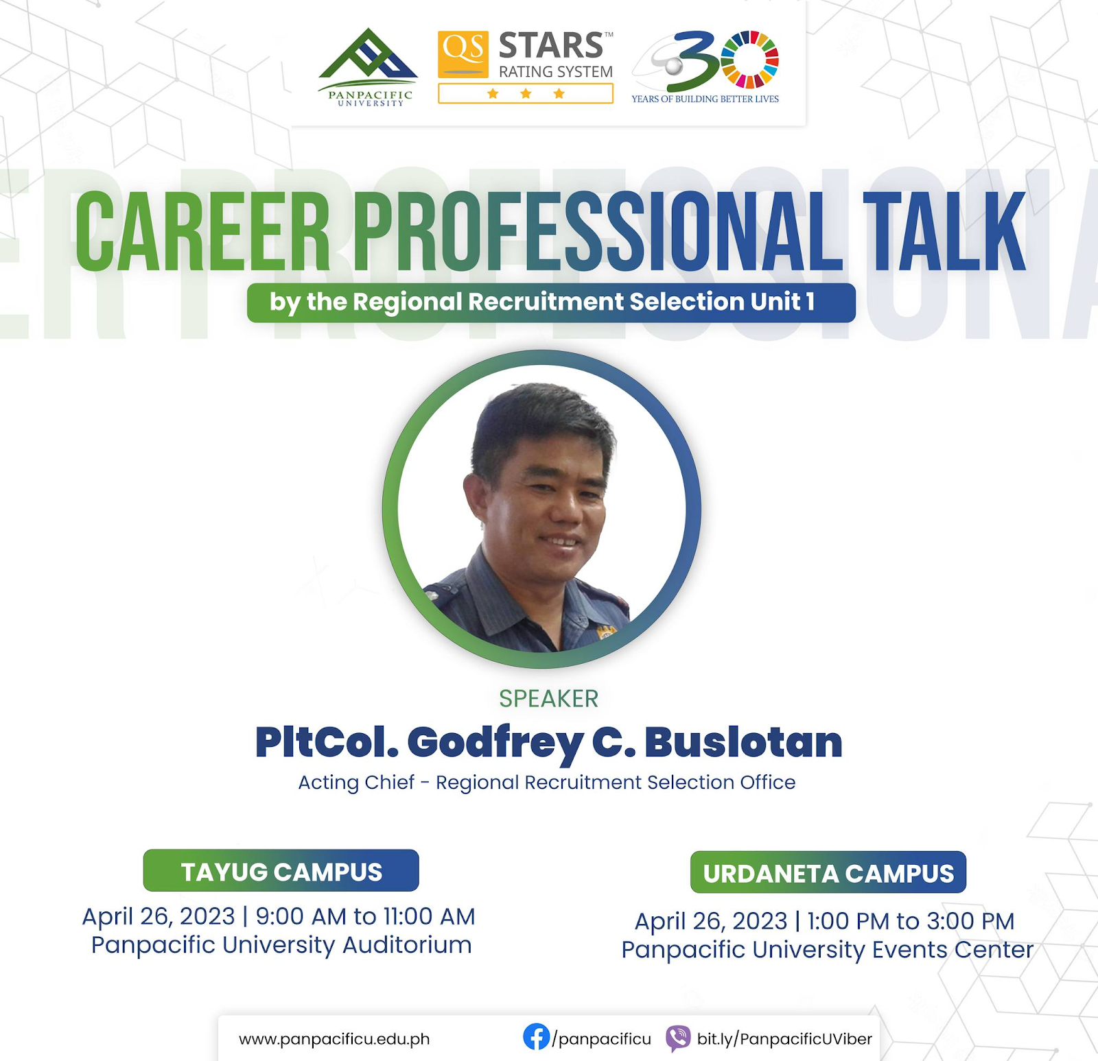 CAREER PROFESSIONAL TALK — Panpacific University