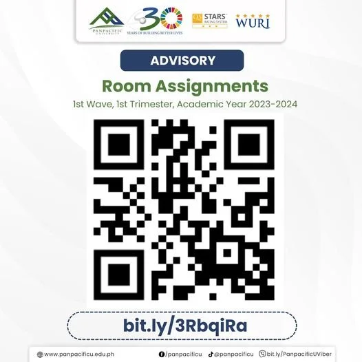 [ADVISORY] [ROOM ASSIGNMENTS] — Panpacific University