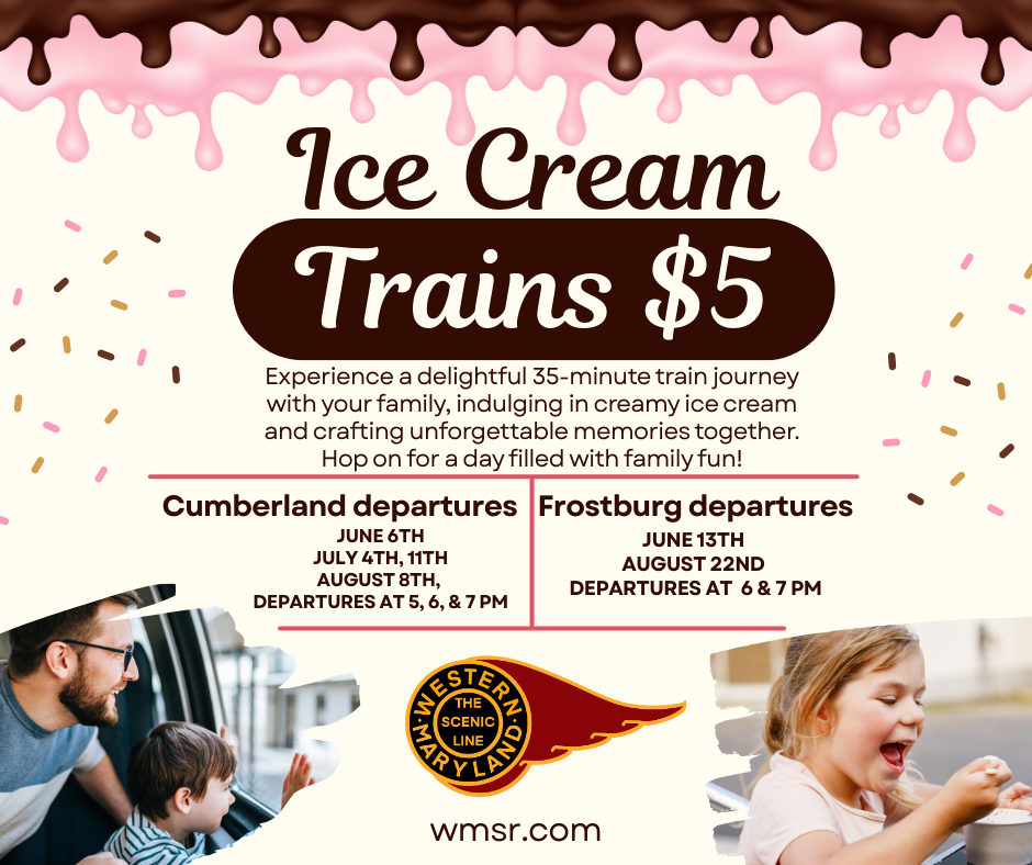 Maryland Ice Cream Train Rides — Western Maryland Scenic Railroad