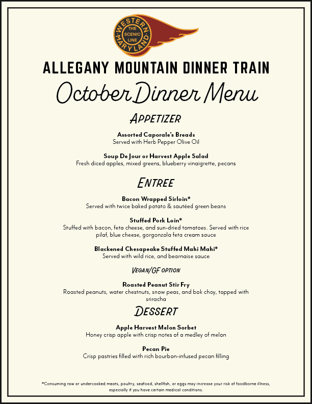 Dinner Menus | Discover Exclusive Dinner Experiences — Western Maryland ...