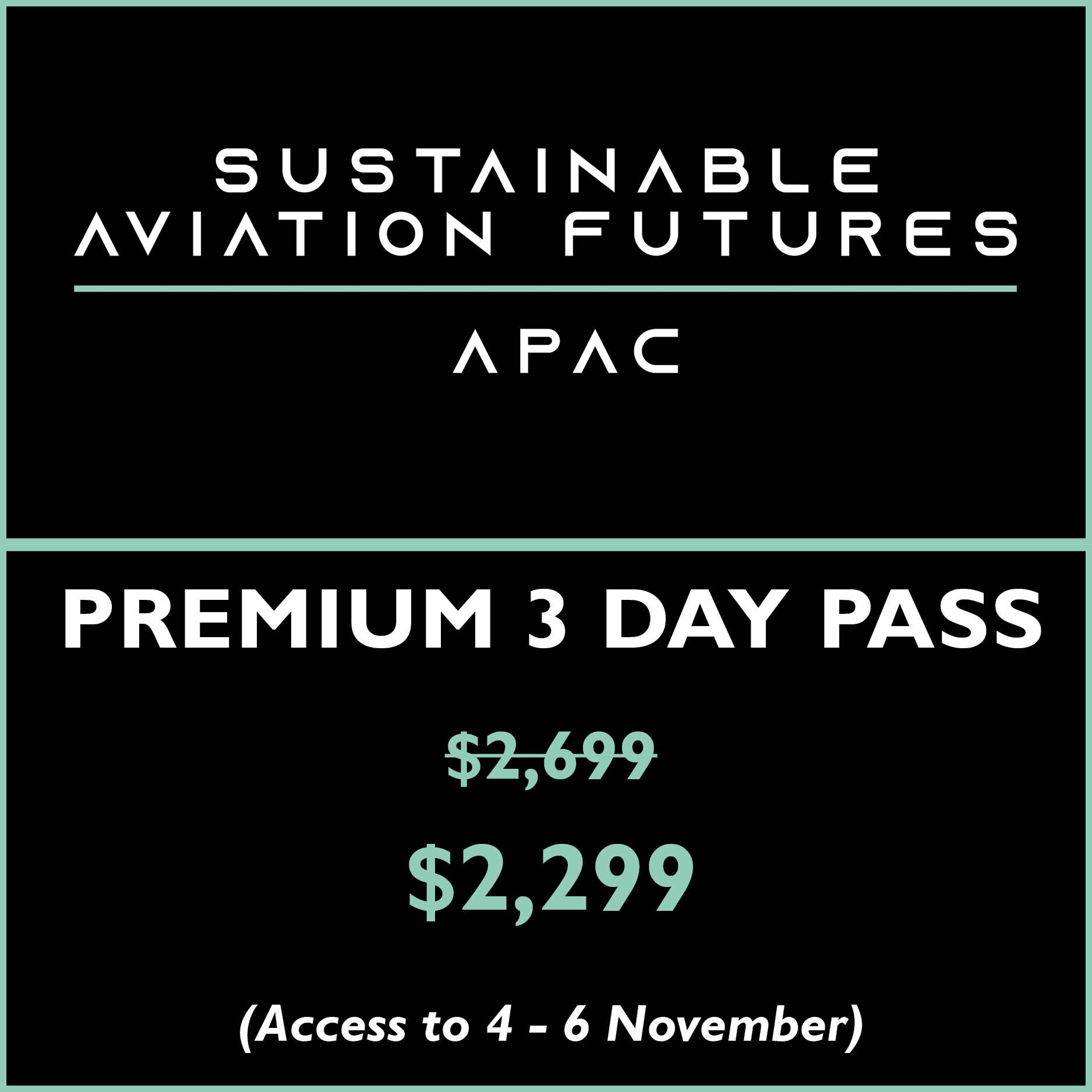 Premium Pass Sustainable Aviation Futures APAC Congress — SAF Congress APAC