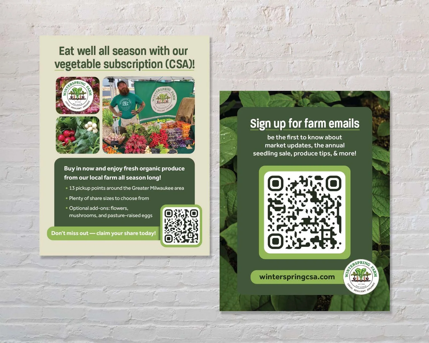 Flyer Design for Winterspring Farm — Grapevine Local Food Marketing