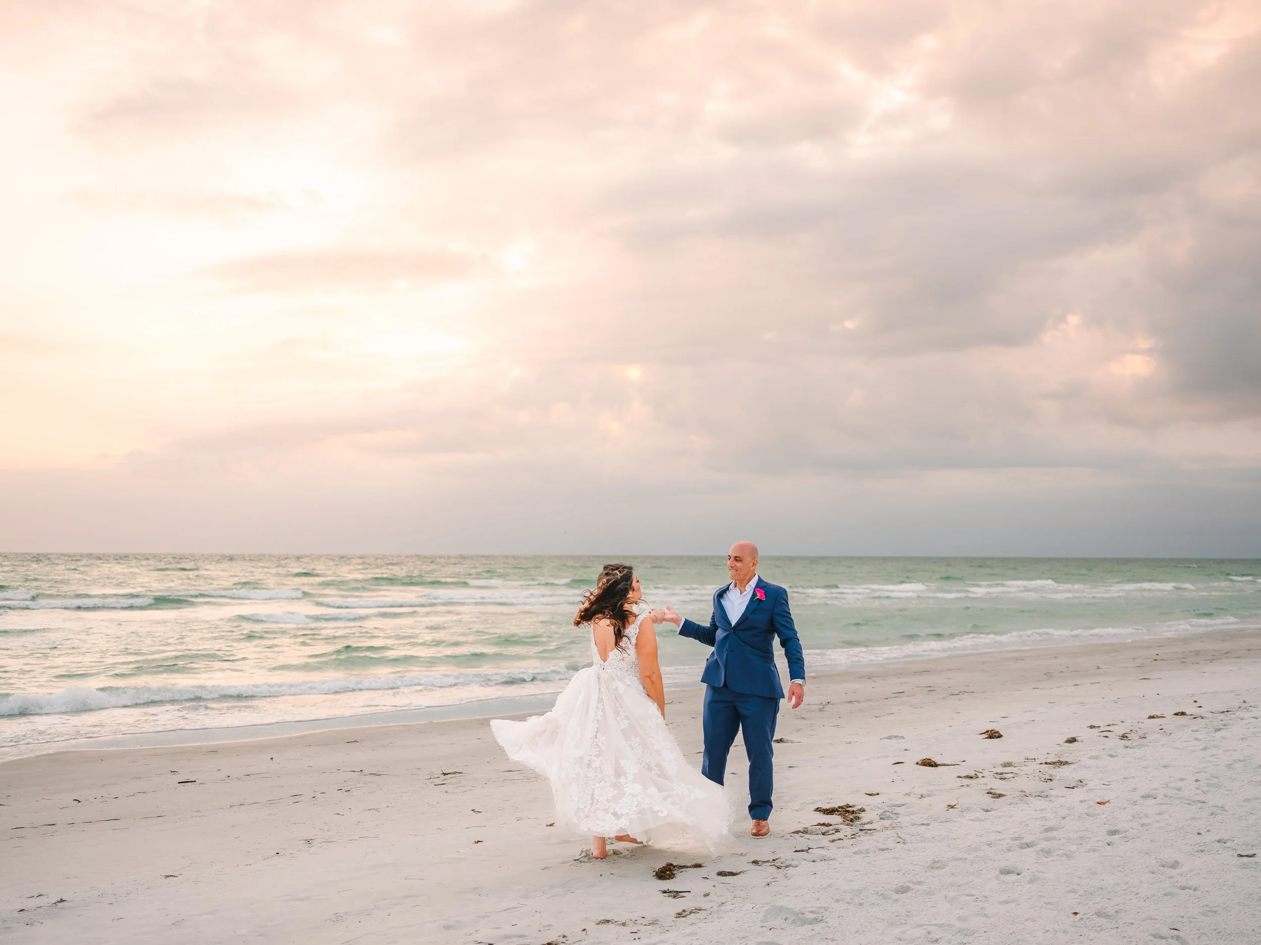 A Summery Beach Wedding with Tropical Florals and a String Duo — Sunset ...