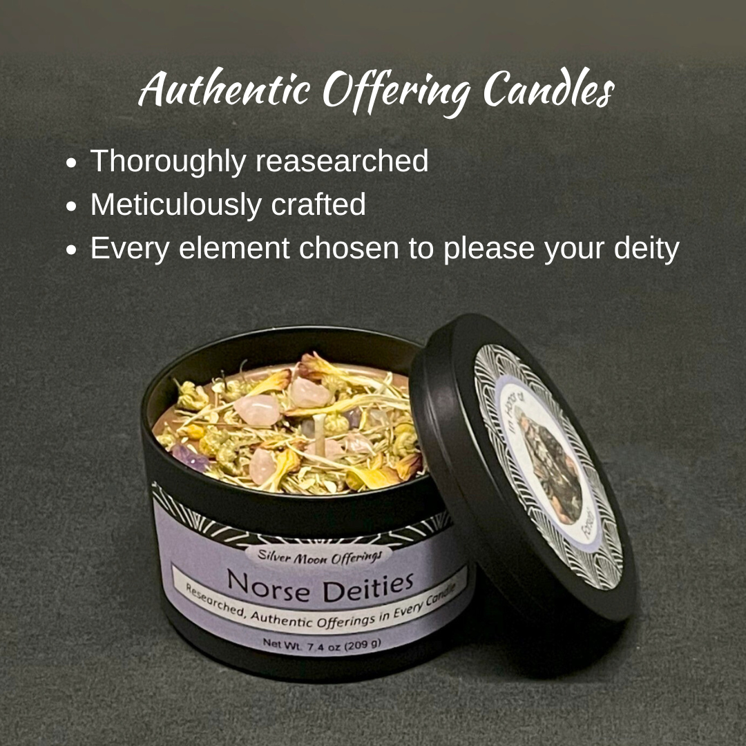 Loki Norse god ritual offering candle — Silver Moon Offerings