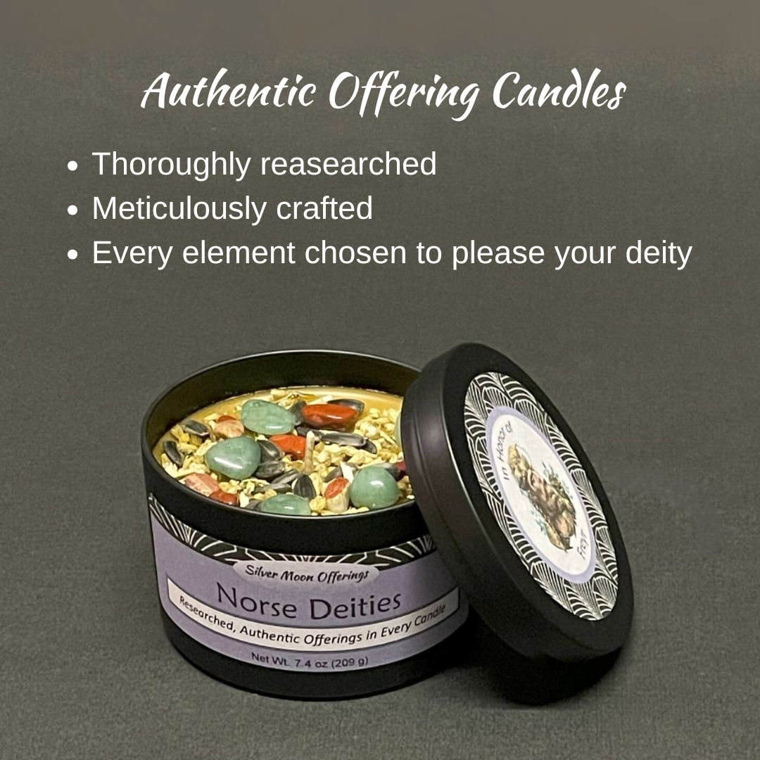 Loki Norse god ritual offering candle — Silver Moon Offerings