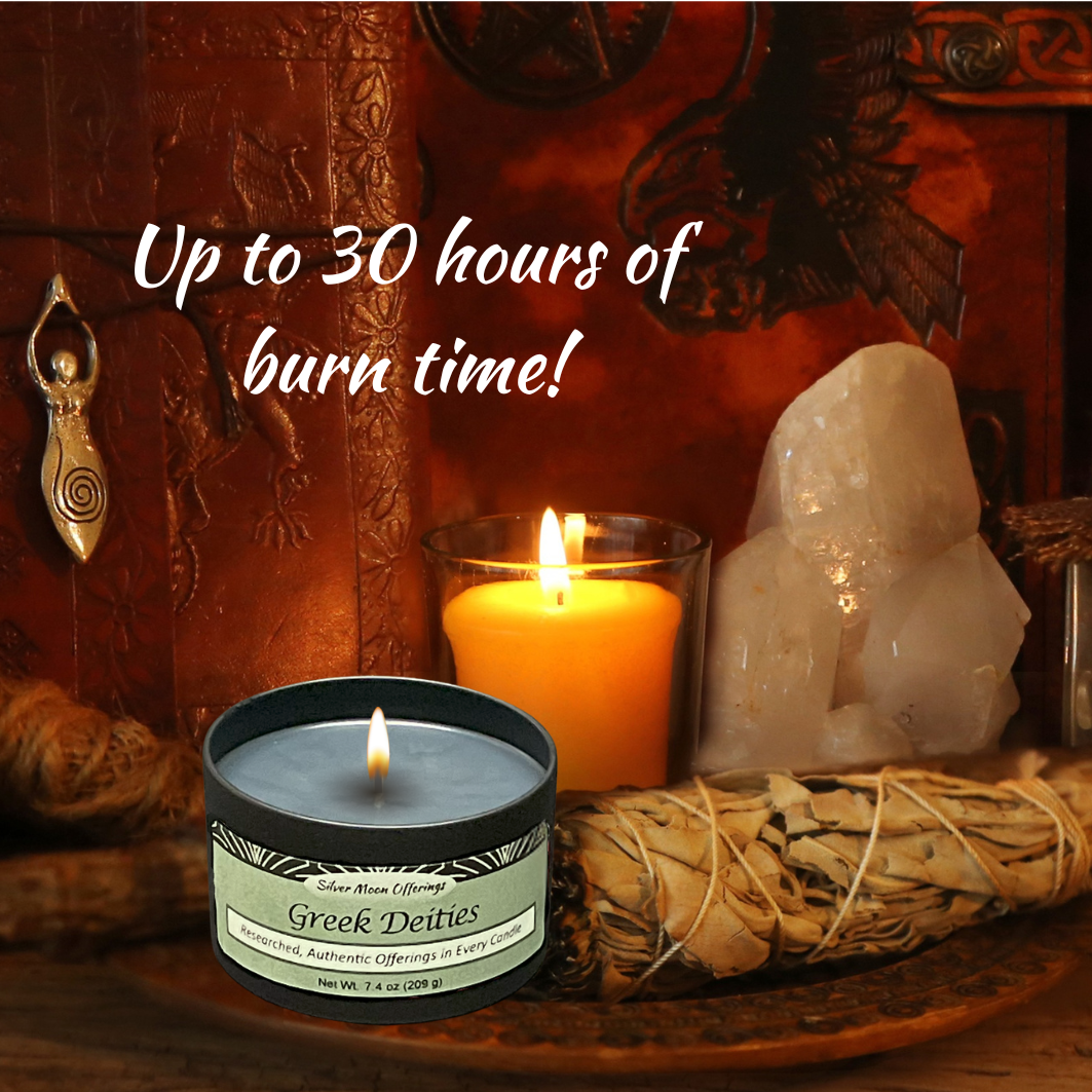 Apollo Greek god offering candle — Silver Moon Offerings