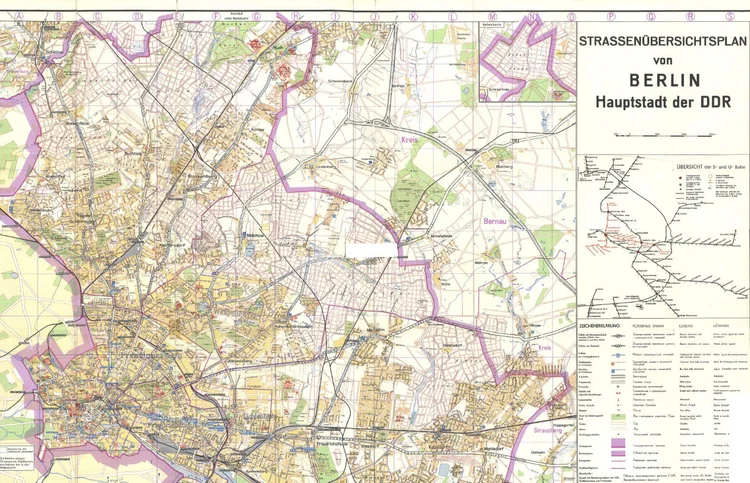 Cold War Berlin Maps: West Berlin 1957 & East Berlin 1966 — Whitlam's ...