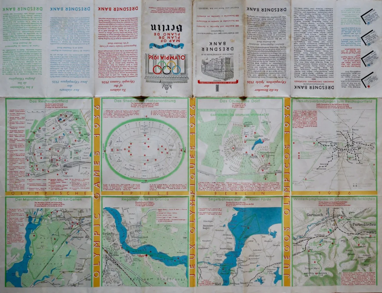 High Resolution Original Map of Berlin from the 1936 Summer Olympic ...