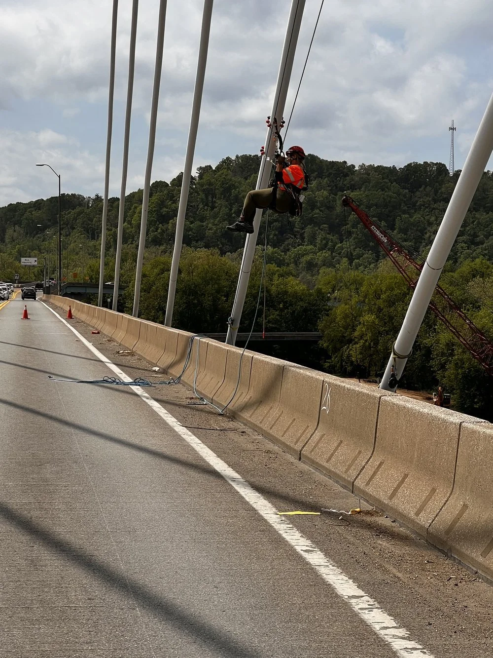 East Huntington Cable Stayed Bridge Inspection — PROTEA ENGINEERING