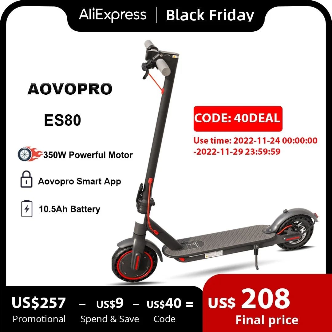 Aovopro New Upgraded Electric Scooter 350w 31km/h App Smart Adult — Batteryless4Good
