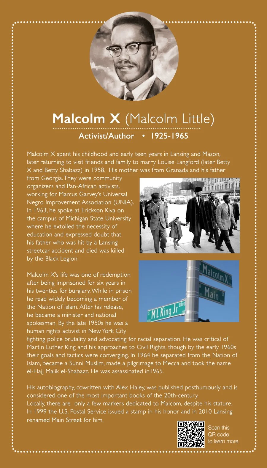 Malcolm X (Malcolm Little) — Historical Society of Greater Lansing