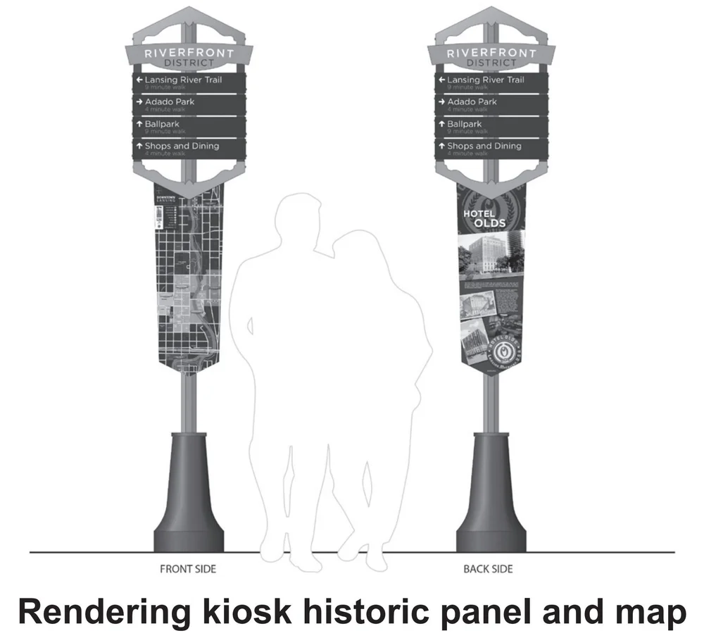 Lansing History Wayfinding Signs — Historical Society of Greater Lansing
