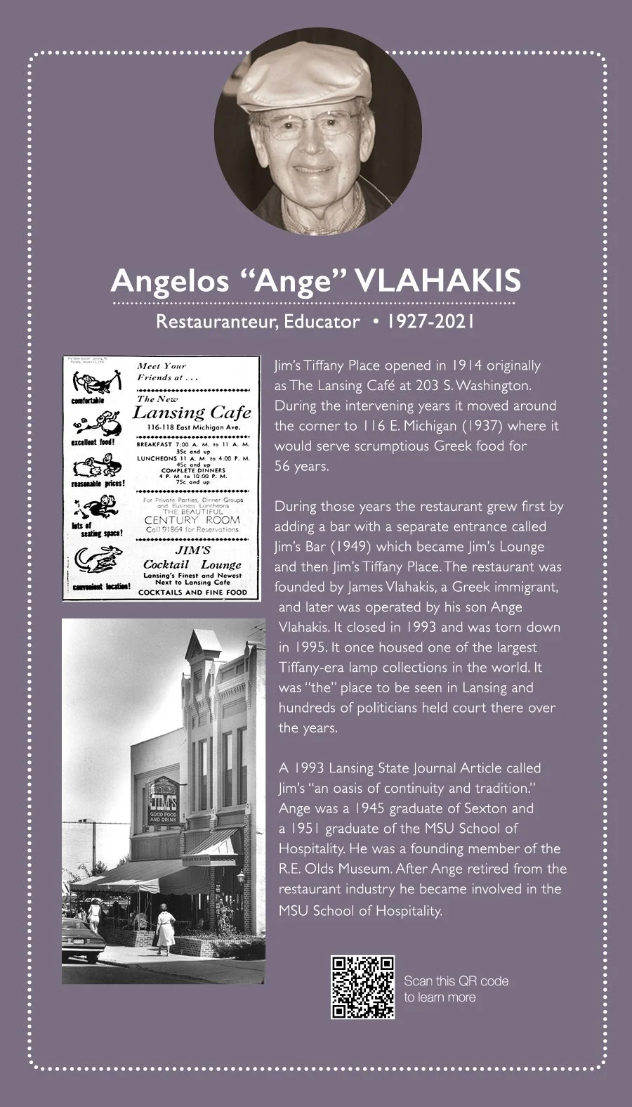 Angelos "Ange" Vlahakis — Historical Society of Greater Lansing