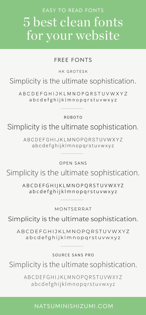 Easy to read fonts: 10 best clean fonts for your website