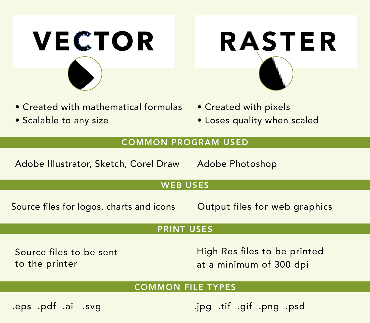 Vector vs Raster images. What's the difference?