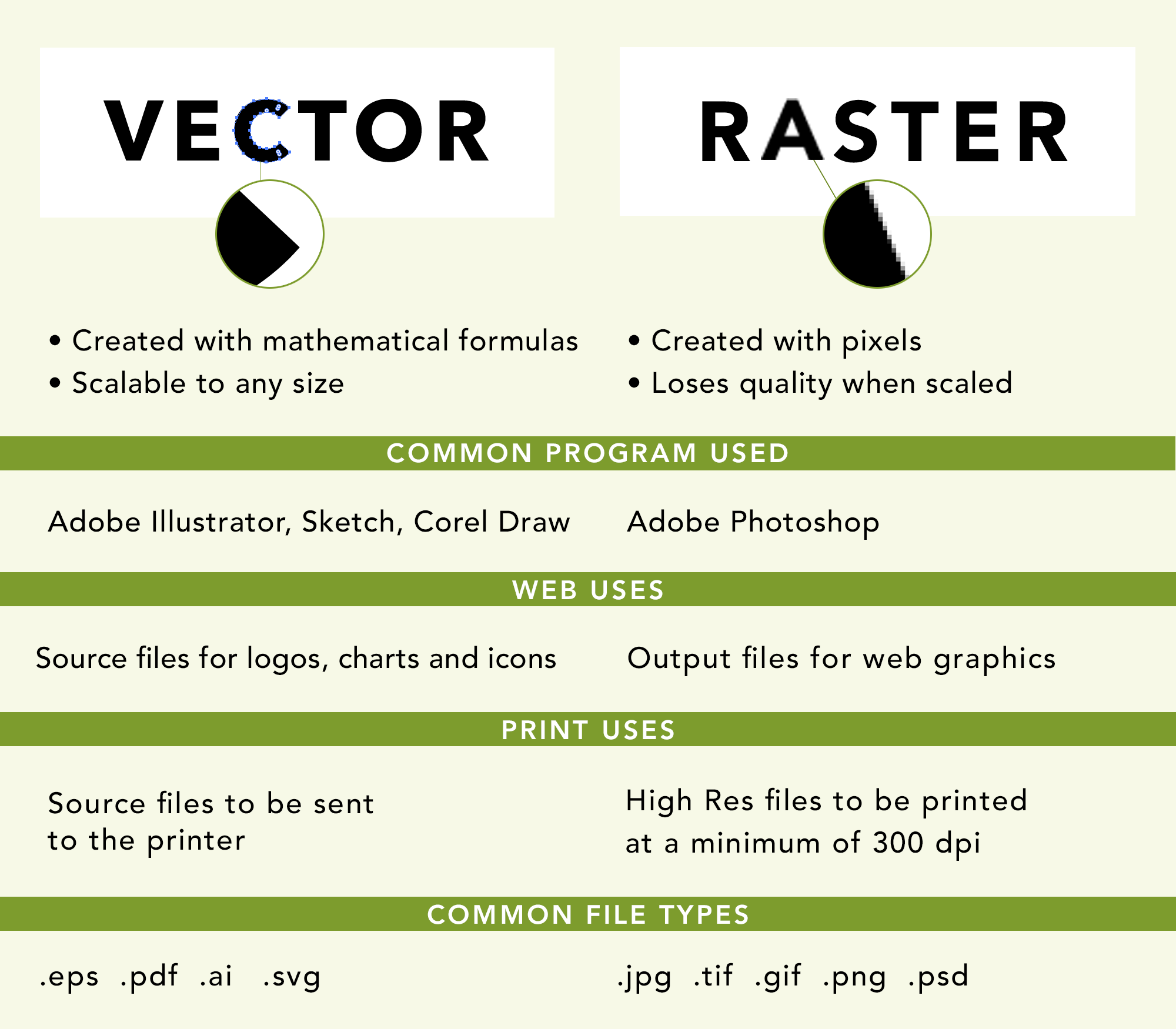 Vector vs Raster images. What's the difference?