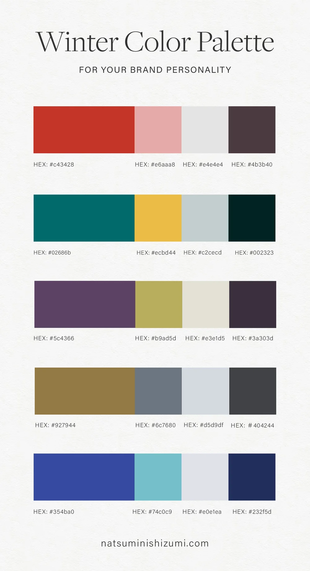 Winter Color Palette Ideas for Your Brand Personality