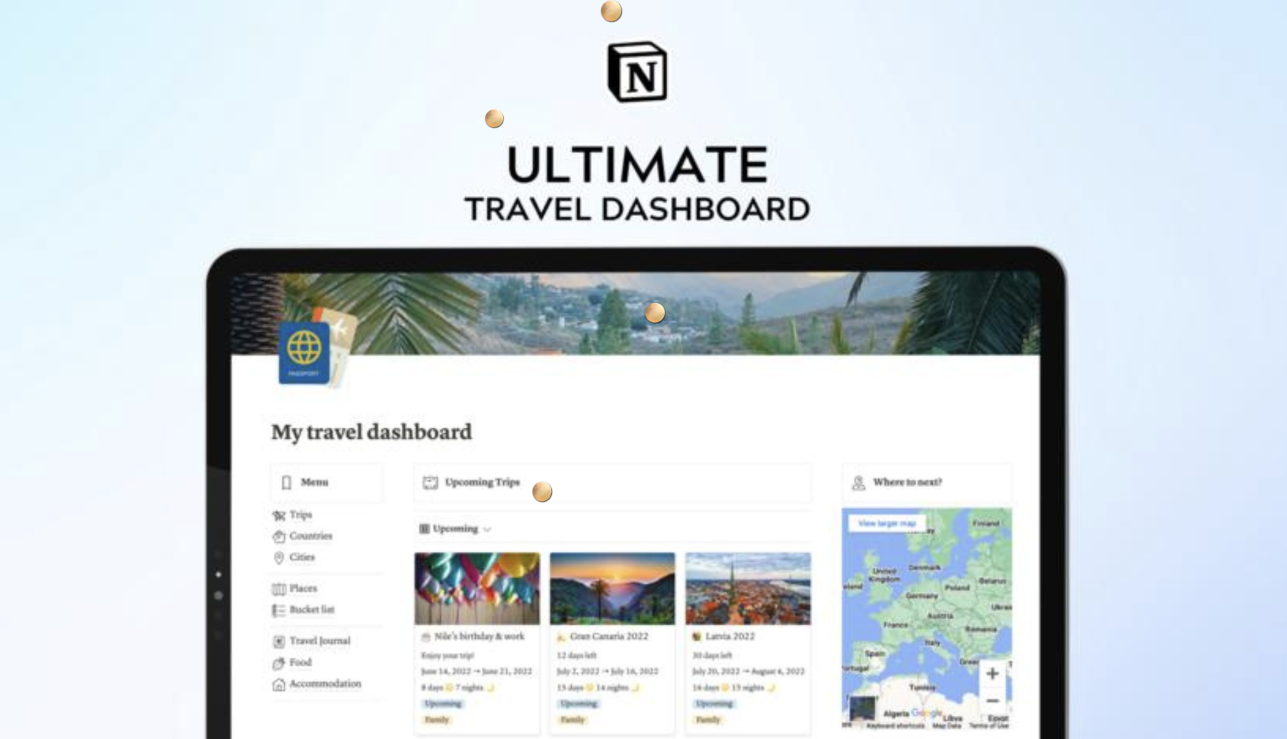 Elevate Your Travel Planning with Aesthetic Notion Templates: Discover ...