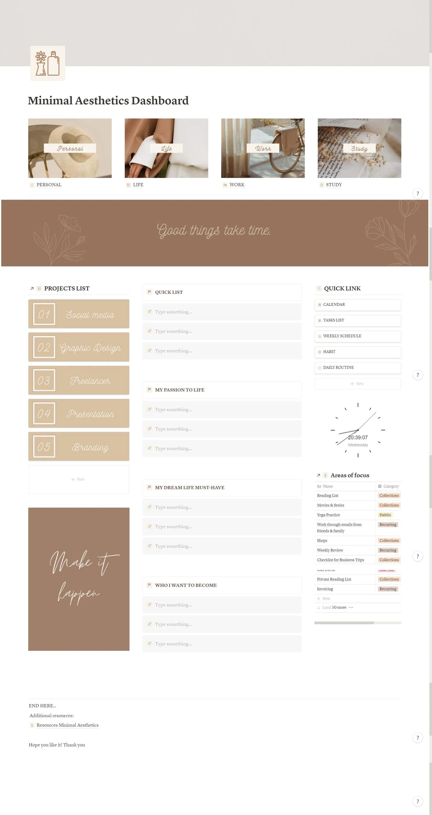 5 Free Aesthetic Notion Dashboard Templates — DIAxNA