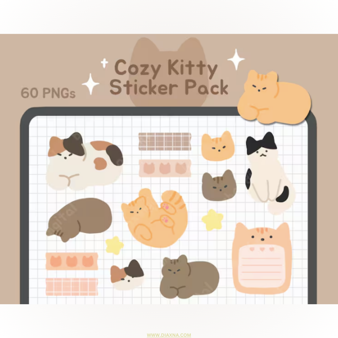 Sprinkle Some Feline Magic: Cozy Kitty Sticker Pack Unleashes Digital ...