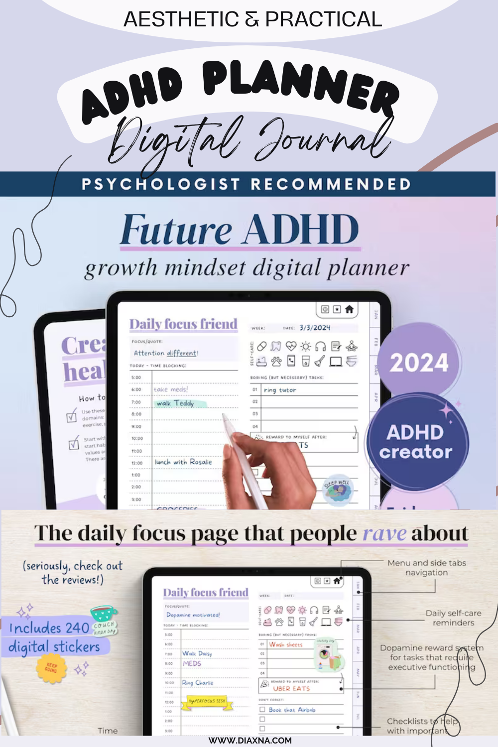 Elevate Focus and Organization: ADHD Science-Based Digital Planner for ...