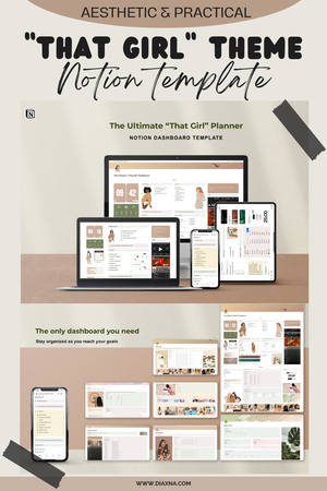 The Ultimate 'That Girl' Personal Growth Notion Template: Elevate Your ...