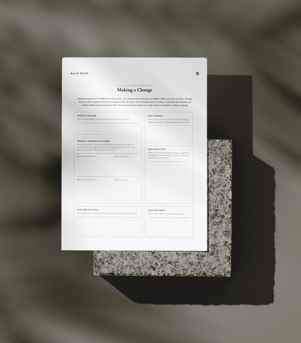 Change Planning Worksheet — Rally Point Counseling