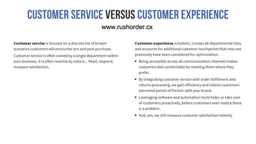 Difference between customer service and customer experience