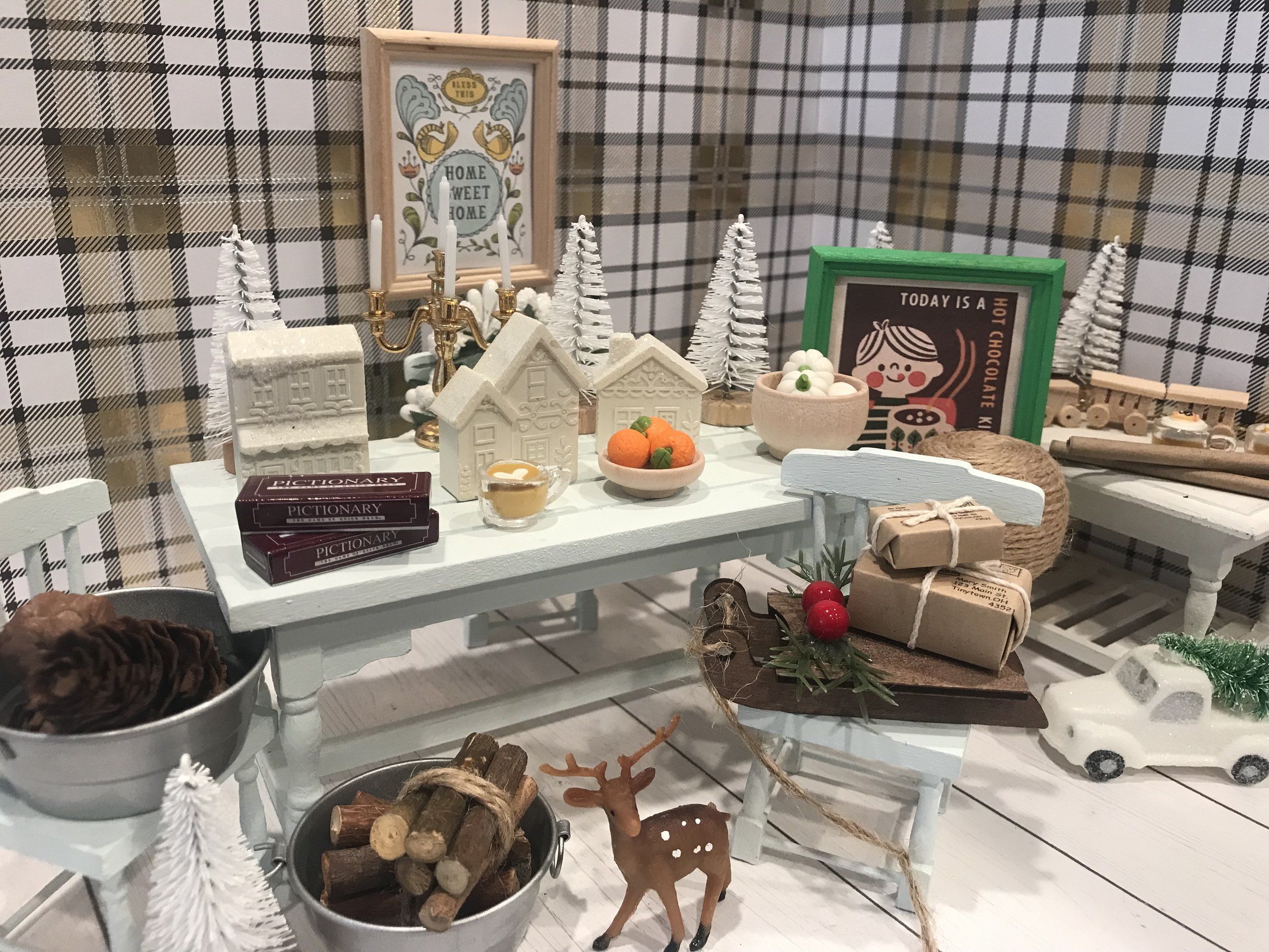 Tiny House Decor For Scenes Abaodam Mini Farmhouse Model Set - 7 ...