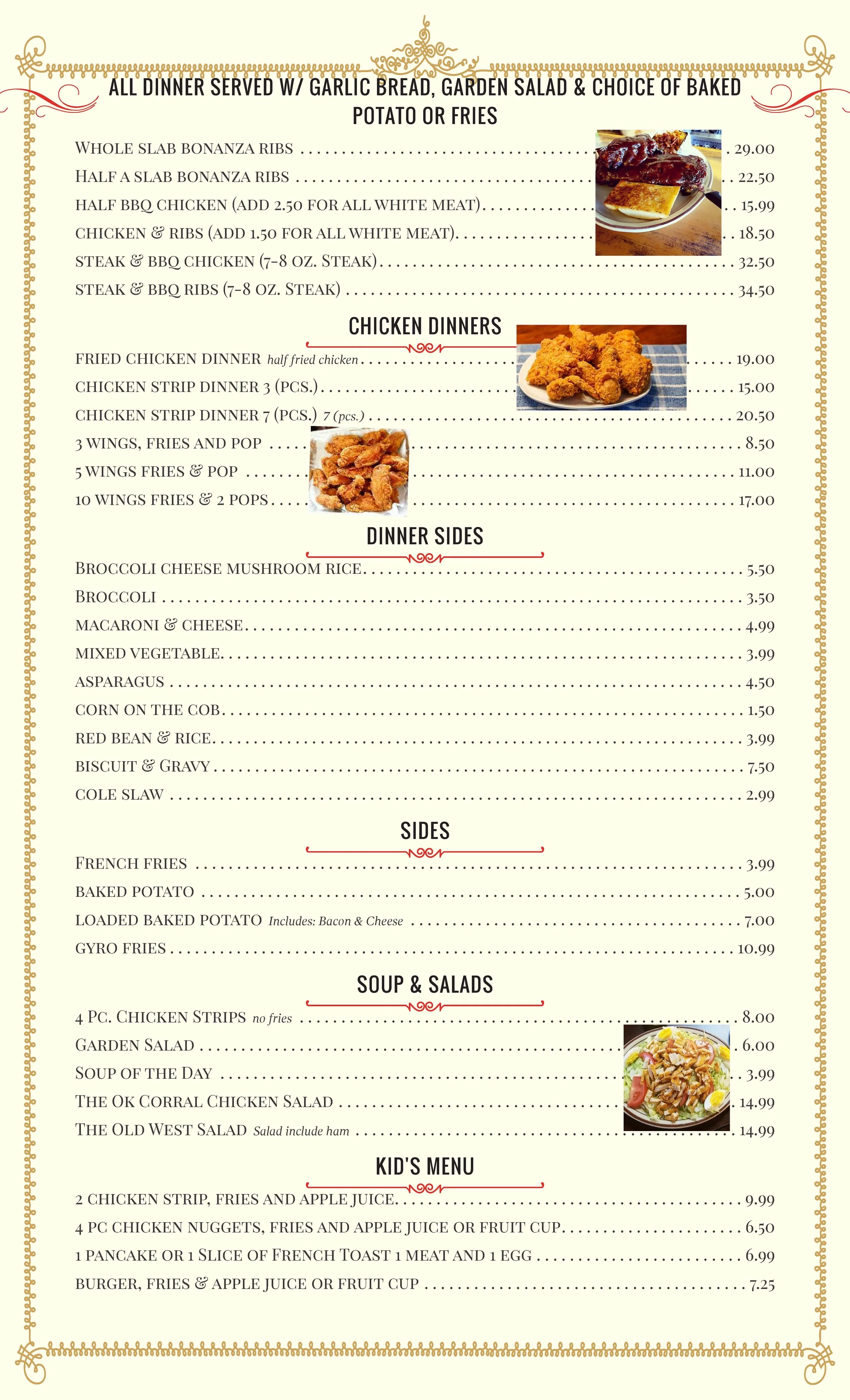 Menu — The Ware Ranch