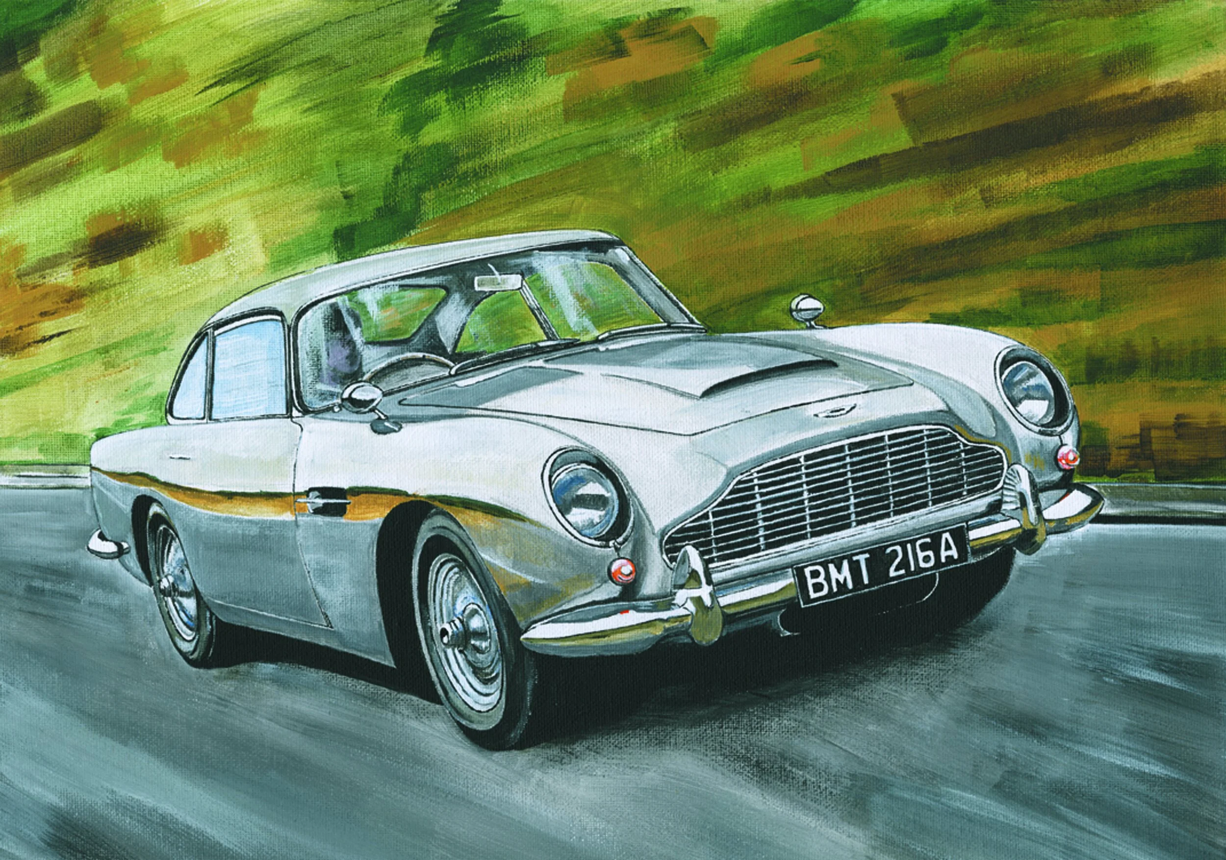 Aston Martin DB5 — Car Art by Chan