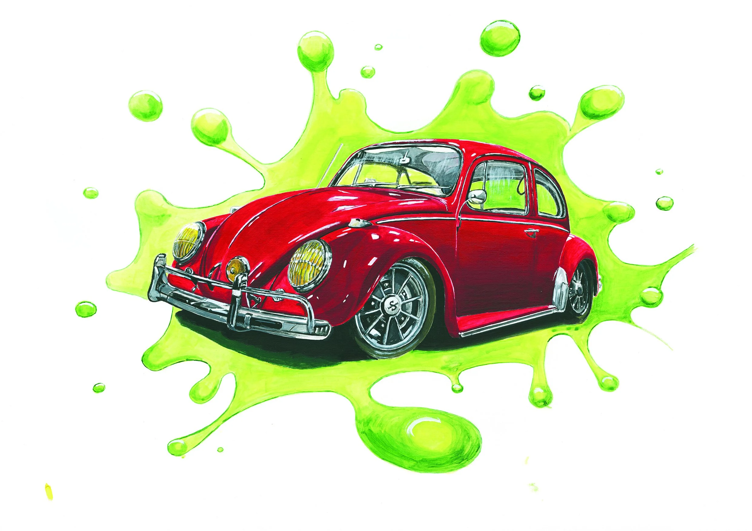 VW Beetle — Car Art by Chan