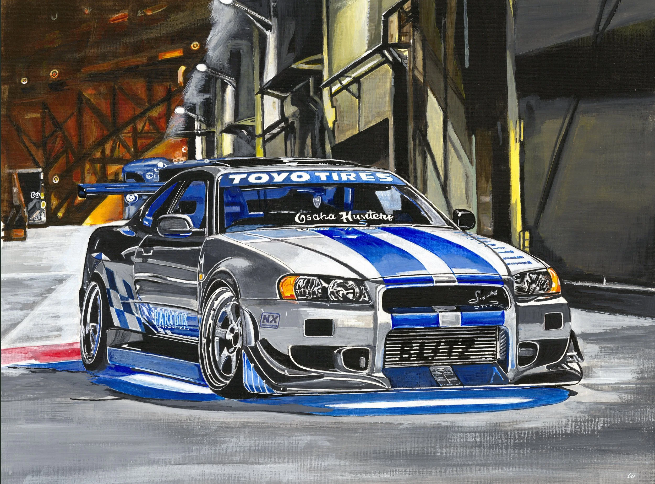 Nissan GTR R34 (Fast and Furious) — Car Art by Chan