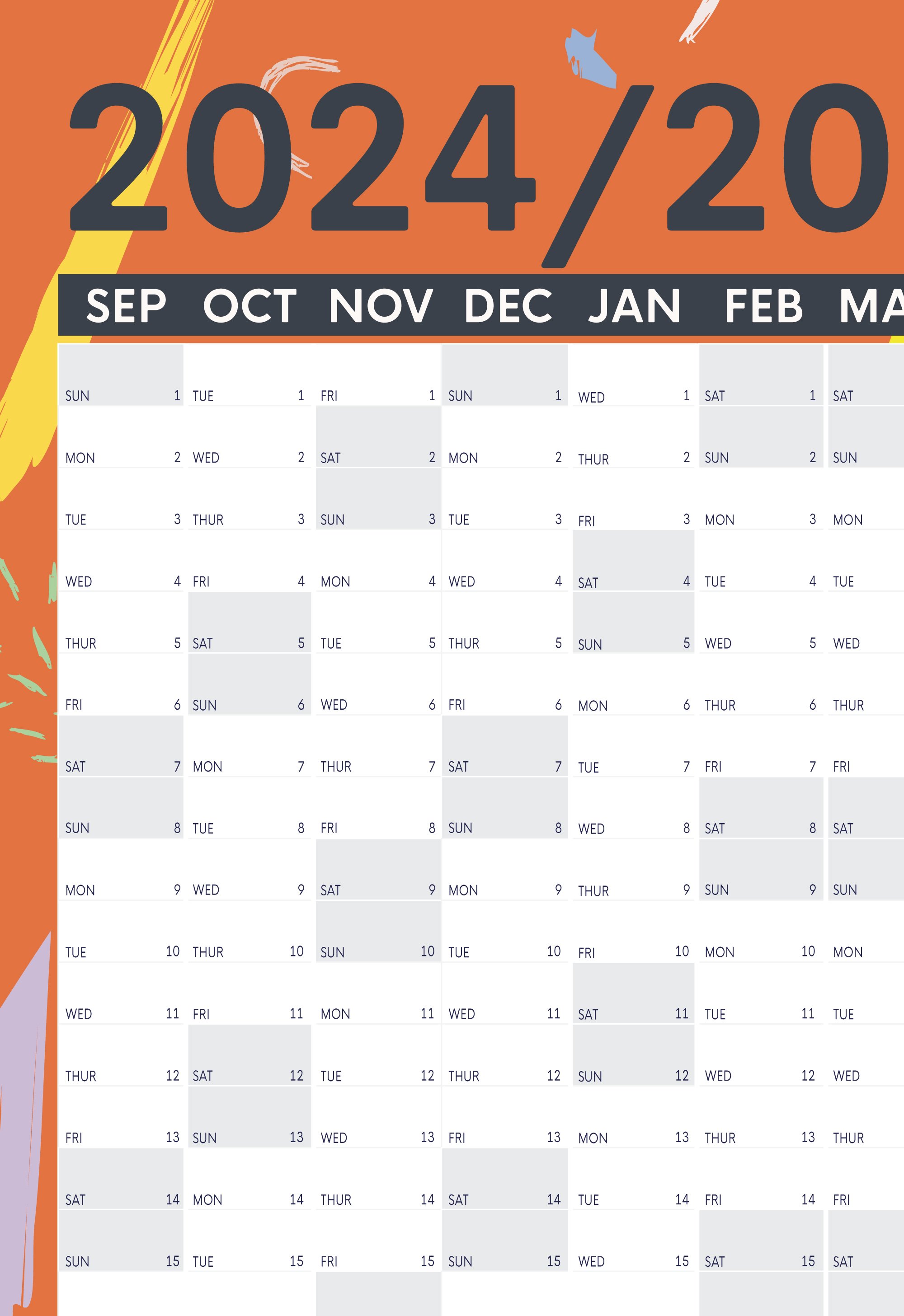 2024 Wall Planner — Wall Planners — The Native State