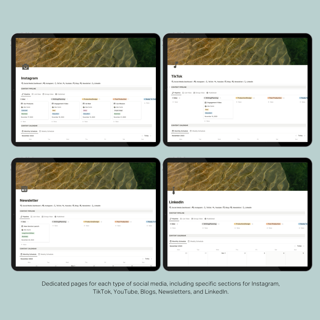 Zen Mondays — Notion Social Media Template