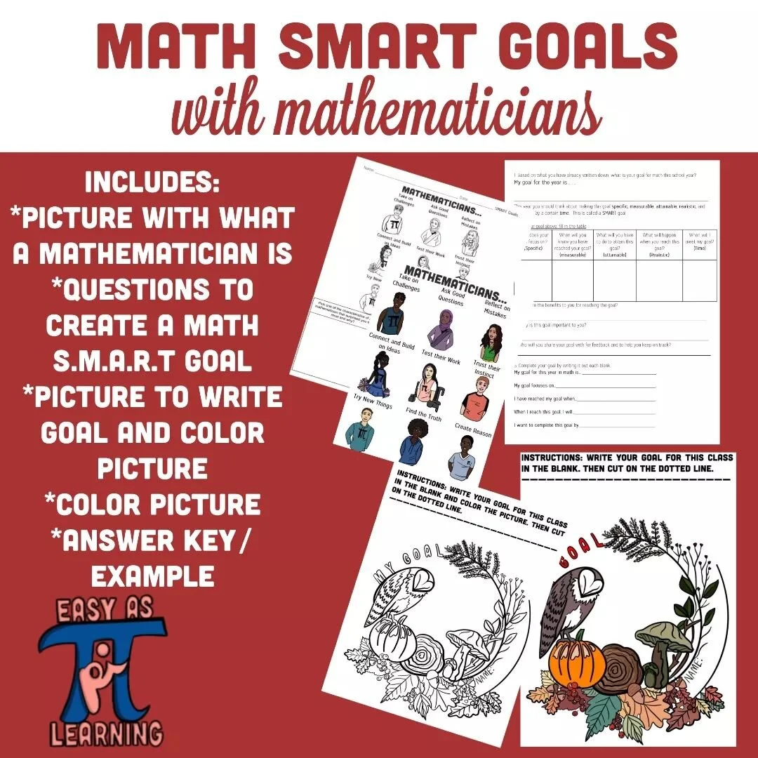 Math SMART Goals — EASY AS PI LEARNING