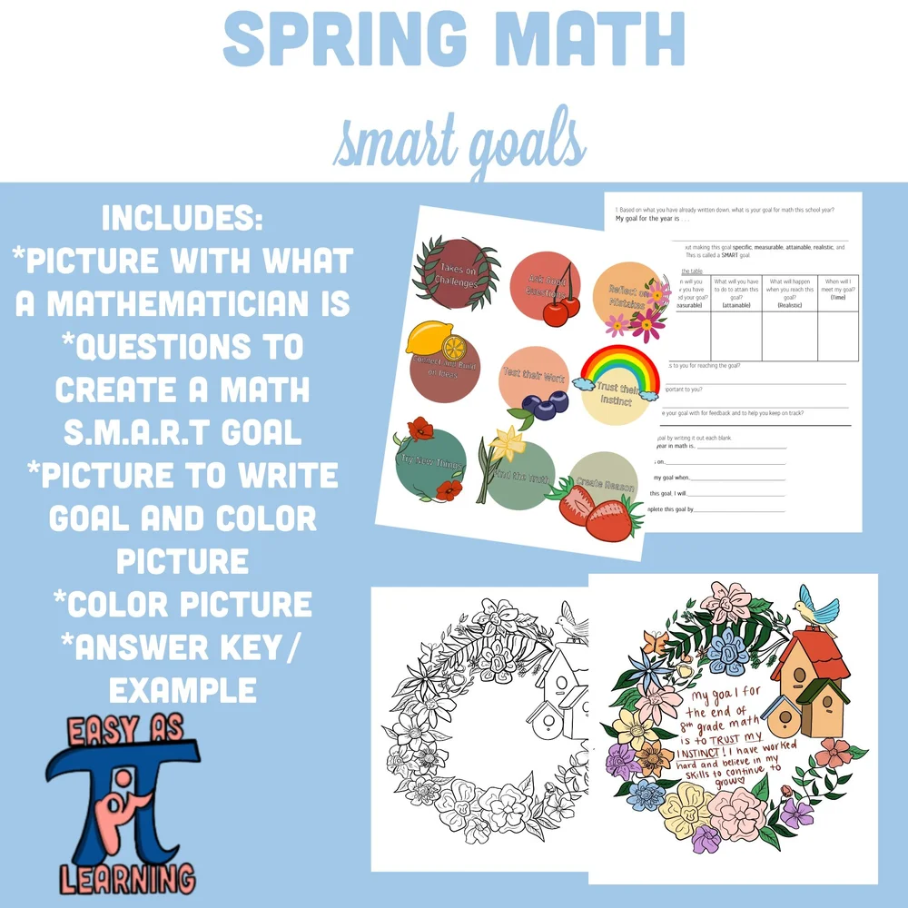 Math SMART Goals — EASY AS PI LEARNING