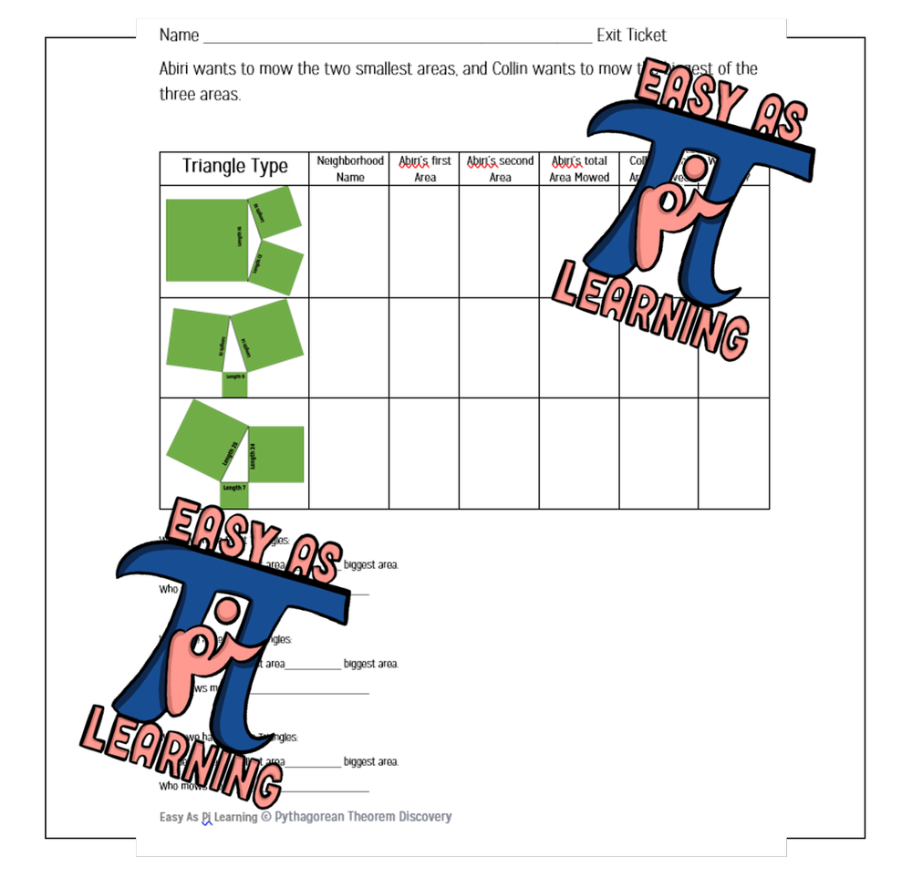 Linear Patterns (Discover Linear Equations) — EASY AS PI LEARNING