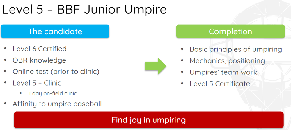 Umpire Training — British Baseball Federation